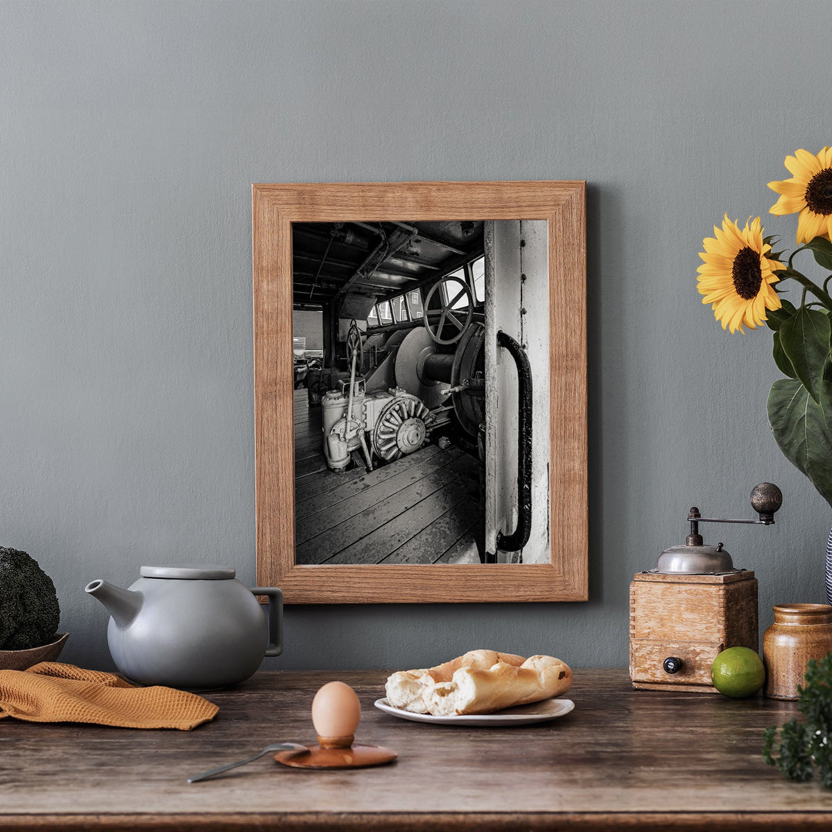Historic Fishing Trawler Bridge Wall Art – Maritime Machinery Photo ...